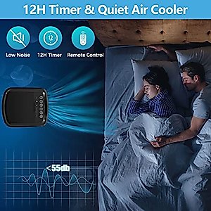 Portable Air Conditioners[ 2023 Newest], 3 IN 1Air Conditioner Portable for Room, 65° Oscillation Swamp Cooler with 3 Wind Speeds, 4 Modes, 6 Ice Packs,12H Timer, Remote, Portable AC for Office Home