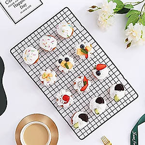 Kyraton Cooling Racks for Baking 1 Pack, Stainless Steel 15.7 X 10 Inch Non Stick Cake Cooling Tray for Roasting, Grilling, Cooking and Drying for Cake Cookies and Meat, Fit Baking Tray& Toaster Oven.