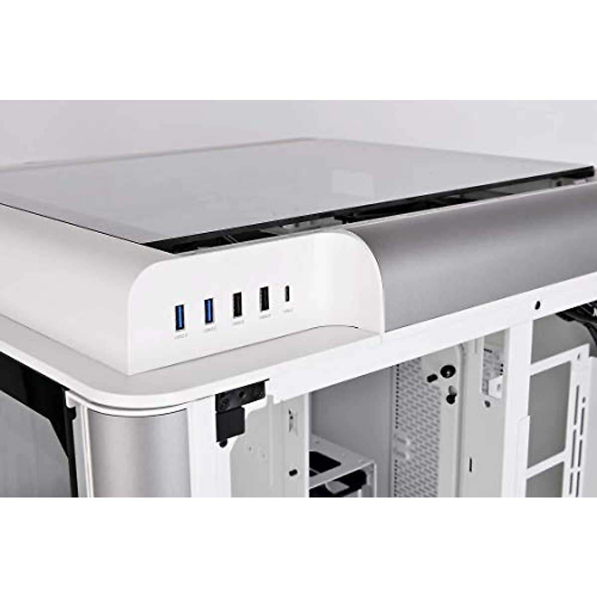 Thermaltake Level 20 HT Snow Edition 4 Tempered Glass Type-C Fully Modular E-ATX Full Tower Computer Chassis with 2 140mm Top Fan Pre-Installed CA-1P6-00F6WN-00