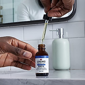 Cremo Beard Oil, Cooling Citrus & Mint Leaf, 1 fl oz - Restore Natural Moisture and Soften Your Beard To Help Relieve Beard Itch