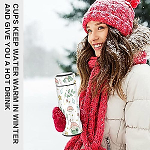 senya Water Bottle Frog and Mushrooms Vacuum Insulated Stainless Steel, Double Walled, 17 Oz,Keep Cold or Hot Water Bottle(229vb0a)