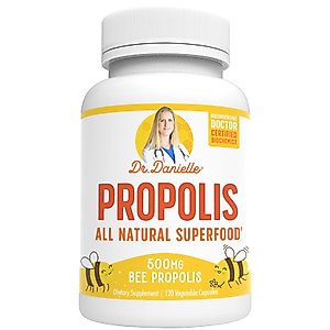 Bee Propolis from Dr. Danielle, Best Bee Propolis Supplement, 500mg 120 Capsules