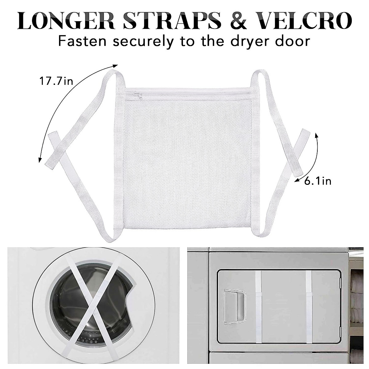 2 Pack Shoe Dryer Rack inside Dryer, 16.3x16.3 Inch, Shoe Dryer Bag, Sneaker Dryer Bag with Zipper and Strap for Most Dryers Door