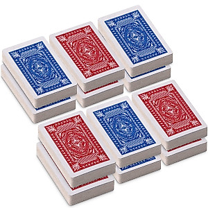 Playing Cards 12 Pack Bulk - 3.5 Inch x 2.25 Inch Decks of Playing Cards, Small Travel Size, Bridge, Solitaire or Poker Cards or Novelty Gift Idea, Party Favor for Kids, Boys and Girls
