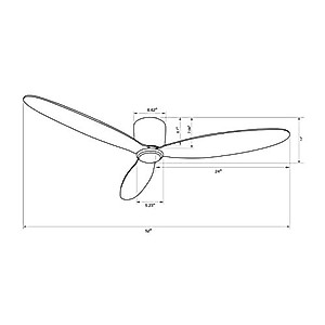 Lucci Air 21287001 Radar DC Ceiling Fan, 52 Inch, White with White Blades