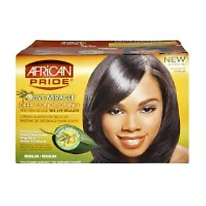 African Pride Hair Conditioner and Relaxer Kit, Regular, Olive, 1 Oz, 12 Count (2112)