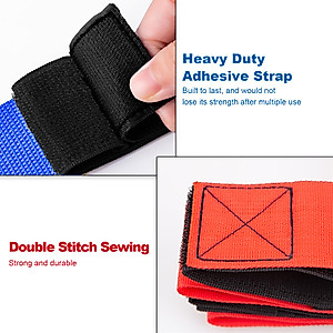 Hiverst 5 Legged Race Band, Outdoor Party Group Game for Kid Adult, Cooperative Team Race for Birthday Party, Relay Race, Field Day, Team-Building, Backyard Activity Game with Carrying Pouch(2 Pack