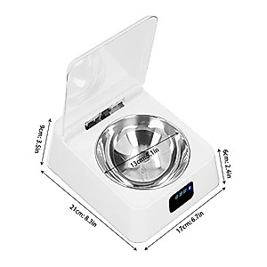 350ml Automatic Smart Cat Feeder Bowl Sensitive Open Cover Pet Feeder Transparent Lid Prevent Slip IR Induction for Small Pet for Dogs