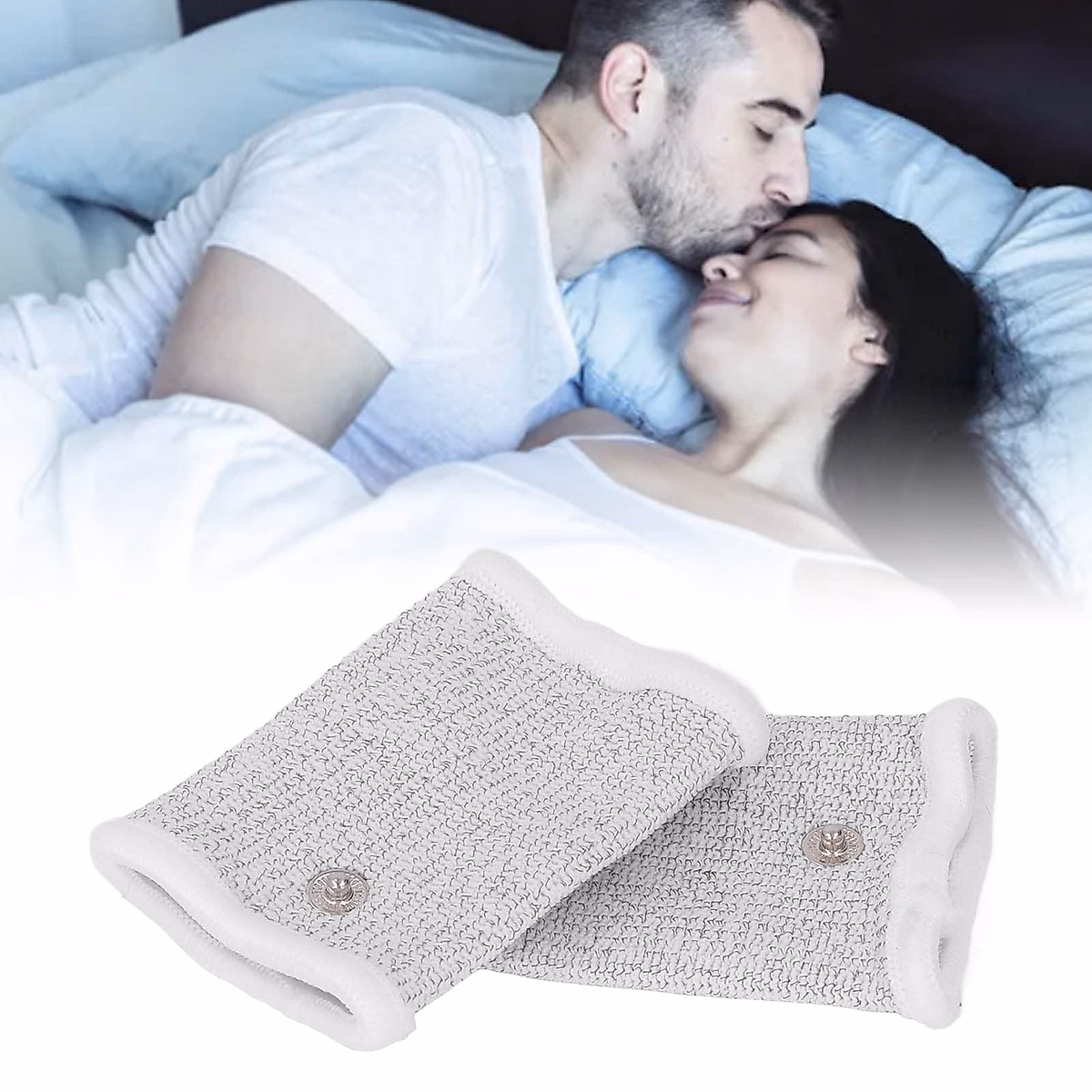 Shock Conductive Penis Sleeve, 2pcs Shock Conductive Penis Sleeve Silver Penis Conductive Garment Silver Penis Conductive Garment Conductive Garment Shock for Men Gentleman