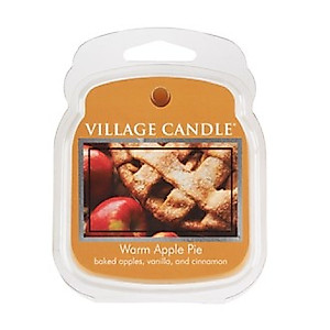 Village Candle Warm Apple Pie Wax Melts Flameless Fragrance, 2.2 Oz, Traditions Collection, Brown