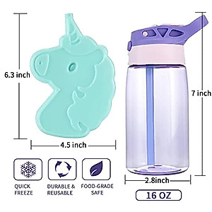 BDBKYWY Unicorn Lunch Bag Lunch Box Set - Insulated Lunch Bag with 4 Compartment Bento Box Ice Pack Water Bottle Silicon Cap Spoon Salad Container for Lunch Kid's School Supplies Ideal for Age 7-15