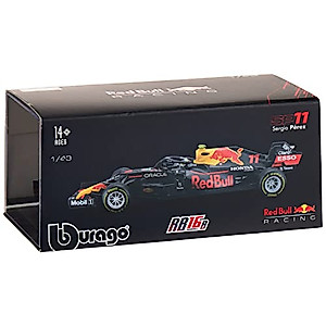 Bburago 1:43 F1 Aston Martin RED Bull Racing RB16B with Helmet Perez, Assorted Colours, 18-38056-00000100