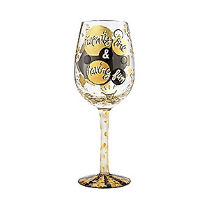 Enesco 21st Birthday Wine Glass, Multicolor