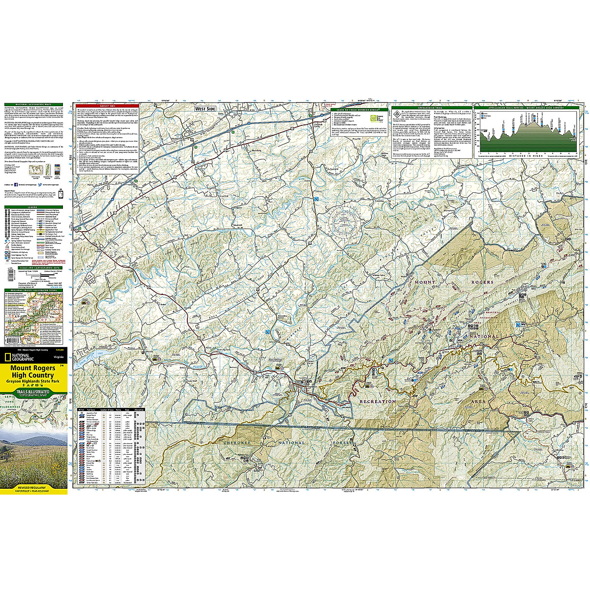 Mount Rogers High Country Map [Grayson Highlands State Park] (National Geographic Trails Illustrated Map, 318)