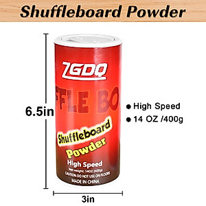 ZGDQ Shuffleboard Sand Shuffleboard Powder Wax with Mini Broom Sets-2 Cans 14OZ