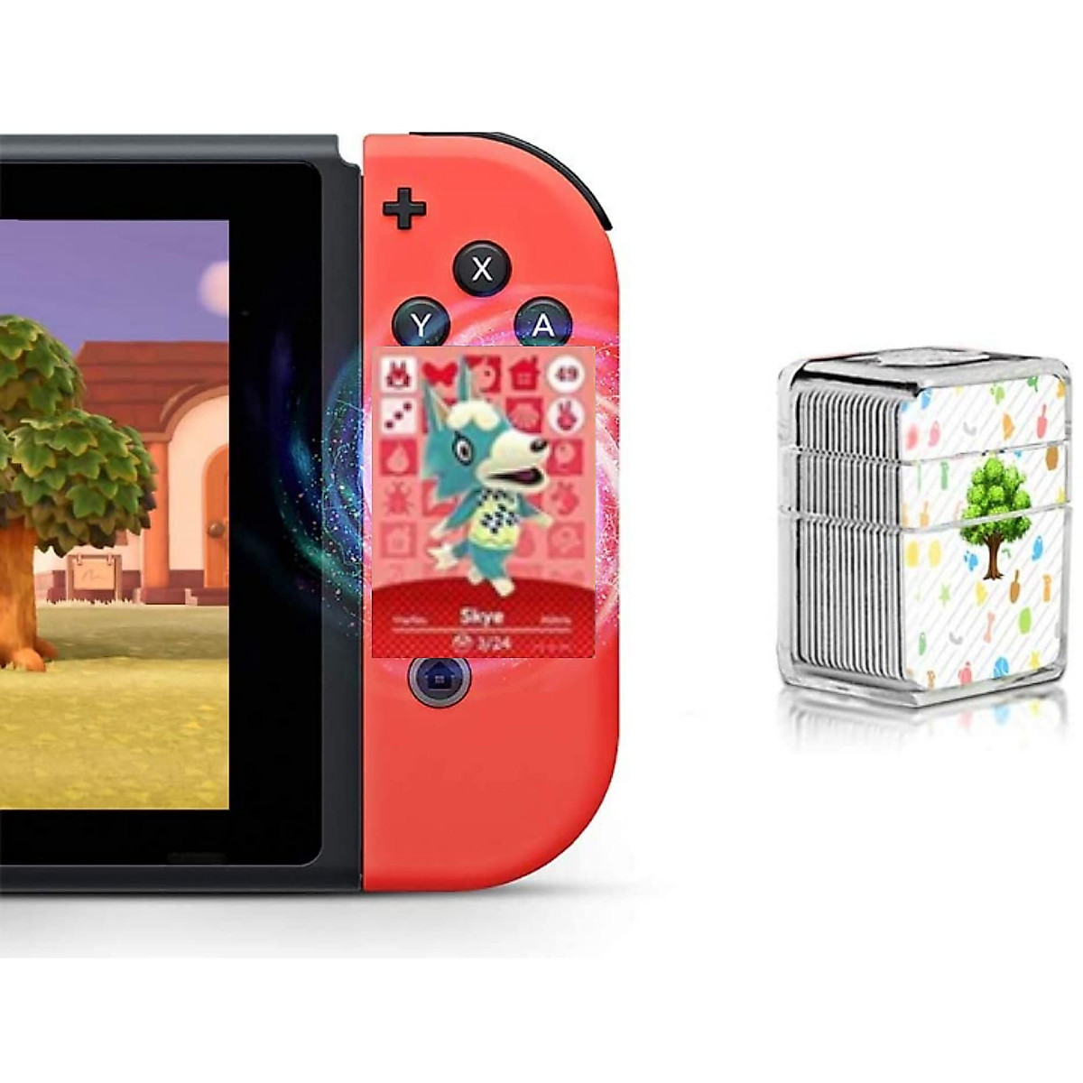 Pack of 24 Mini NFC Cards 25 to 48 for Amiibo Animal Crossing New Horizon Compatible with Nintendo Switch Lite Wii U New 3DS Rare Village Series 1 to 4 with Storage Case, 24MCACNFC2548