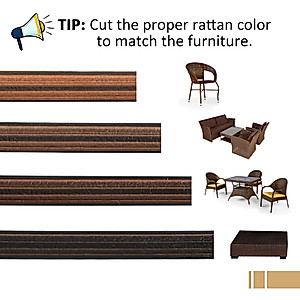 459 FT Long Size Rattan Fix Kit - Wicker Repair Material Rattan Repair Kit with Premium New Materials Wicker Repair Supplies for Rattan Chair Sofas Screens and Storage Basket