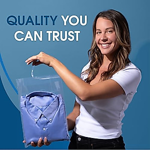 Spartan Industrial - 10" X 13" (100 Count) Crystal Clear Resealable Cello Poly Bags for Packaging, Clothing & T Shirts - Self Seal & Reinforced