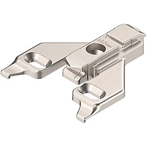 Blum 175L6600.22 0 mm Die Cast Screw on Face Frame Mounting Plate, Die-Cast, Nickel Plated