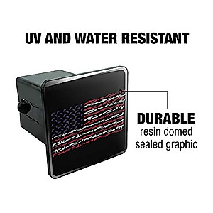 American Gun Flag USA Second 2nd Amendment Tow Trailer Hitch Cover Plug Insert 2"