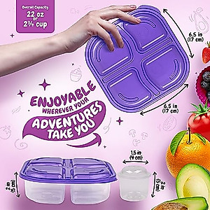 SANOEARTH Snack Containers [7 Packs] Lunch Containers For Kids | Lunchable Container | Snack Containers for Kids | Snack Containers For Adults | 3 Dippers