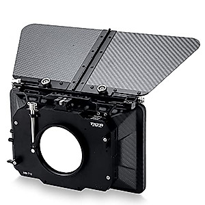 Tilta Matte Box for Studio Cinima Cameras, 3 Pcs 4x5.65 Filter Frame with 5 Lens Adapter Rings (134/114/110/95/80mm) Carbon Fiber Top Flag 5 Pcs Front Matte 15mm Rod Adapter MB-T12