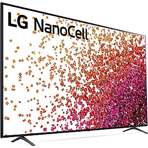 LG NanoCell 75 Series 86” Alexa built-in 4k Smart TV (3840 x 2160), 120Hz Refresh Rate, AI-Powered 4K Ultra HD, Active HDR, HDR10, HLG, Dolby Vision IQ, Dolby Atmos (86NANO75UPA, 2021)