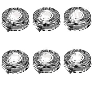 Suleto SH50/52 Replacement Heads Compatible with Noreclo Series 5000 Electric Shaver, Sh50 Replacement Head Part for Series 5000 S5xxx, ATXX, PTXX PT8xx, PT7xx, Sh50 Shaving Blades-6Pcs W/Brush