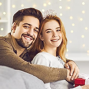 Birthday Crown Silver Rhinestone Birthday Tiara Birthday Party Decorations for Women Birthday Party Favors for Girls 16th 21st 30th 40th 50th 60th Birthday Crown Crystal Hair Accessories for Party(Rose Gold)