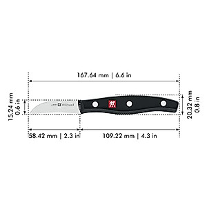 ZWILLING Twin Signature 2.75-inch Bird's Beak Peeling German Knife, Razor-Sharp, Made in Company-Owned German Factory with Special Formula Steel perfected for almost 300 Years, Dishwasher Safe