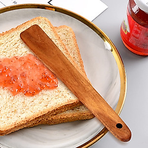 Best Wooden Spatula for Cooking Kitchen Turner Spatula Teak Wood Scraper Spatula Serving Baking Spatula Non Stick Kitchen Utensils Flat Fish Spatula Egg Flipper Spatula