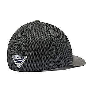 Columbia Unisex PFG Mesh Ball Cap, Titanium/Black/Hook, Large/X-Large