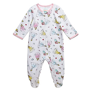Disney Princess Belle Aurora Cinderella Newborn Baby Girls 2 Pack Zip Up Sleep N' Plays/Pink 0-3 Months