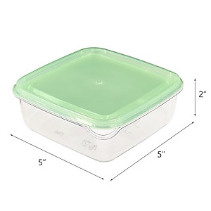 2Pack Sliced Cheese Container with Airtight Lids Cheese Slice Holder Keeps Slice Cheese Fresh Plastic Clear Cheese Box Airtight Cheese Storage Container for Fridge