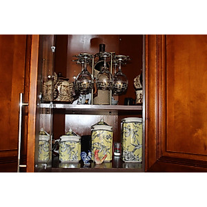 Turbo Urbo Horseshoe Decor Wine Glass Rack - Countertop Wine Glass Holder - Kitchen Decor 6 Stemware Storage Rack and 1 Bottle - Elegant Glass Rack in Gold