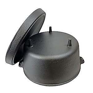 Cuisiland 20Qt DIA 17-inch Huge Pre-seasoned Cast iron Dutch oven with 3 Legs