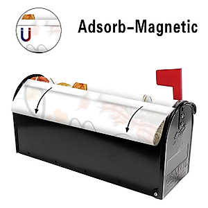 Fall Cat Mailbox Cover 21x18 Inch, Hello Fall Post Letter Box Covers, Autumn Harvest Thanksgiving Magnetic Waterproof Mail Wraps for Outdoor Yard Garden Standard Mailbox Decor