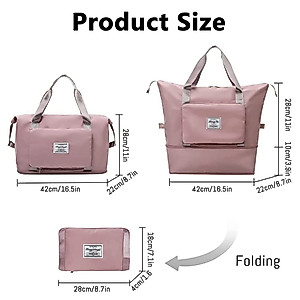 Gpmsign Travel Bag, 2023 New Large Capacity Foldable Travel Bag, Portable Lightweight Waterproof Oxford Fabric Bag (Black)