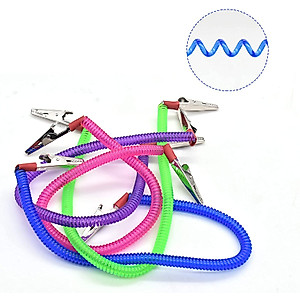 RZJZGZ 4Pcs Dental Napkin Clip Bibs Holder Clips Flexible Metal Elastic Dental Bib Chain for Bibs/Face Cover/Kids Adult and Elderly