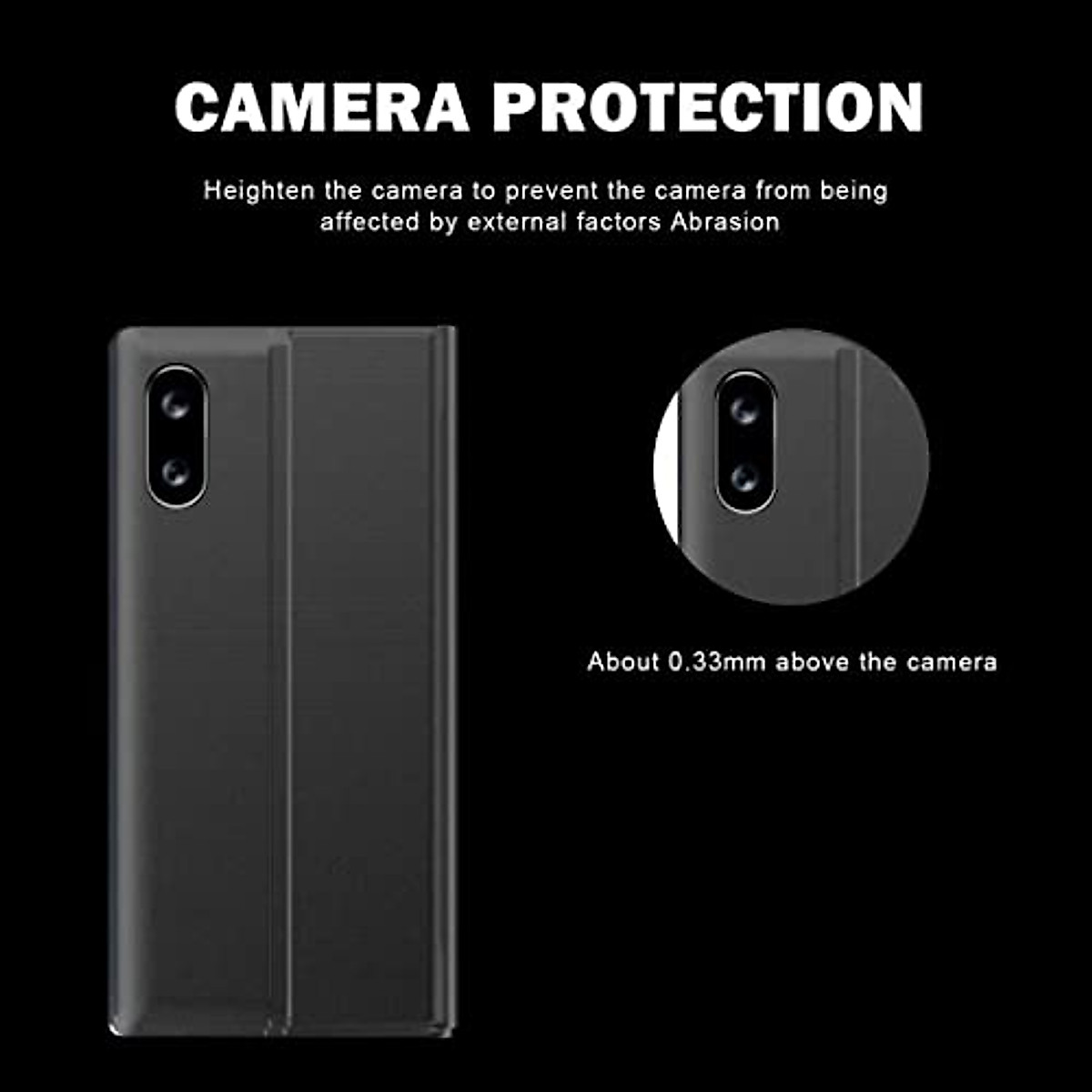 YukeTop Cover for Oppo Reno2 Case, with Stand, Clear Window + Leather + PC, Flip Cover, Cover Protection for Oppo Reno2.(Red)