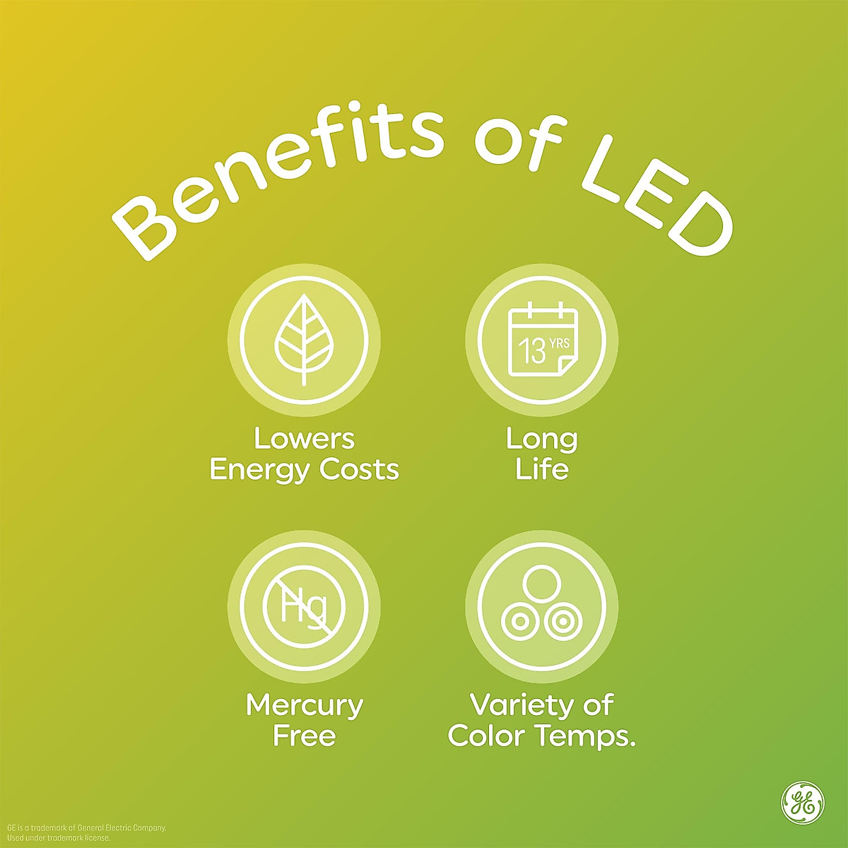 GE LED+ Color Changing Light Bulbs, 18 Colors & 5 Light Modes, No App or Wi-Fi Required, Remote Included, A19 Light Bulb (1 Pack)