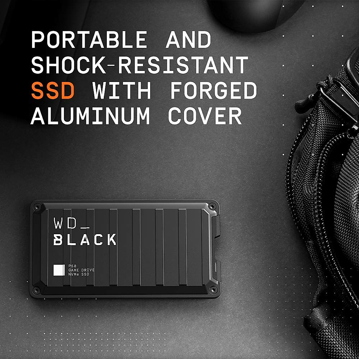 Western Digital 4TB P50 Game Drive SSD - Portable External Solid State Drive SSD, Compatible with Playstation, Xbox, PC, & Mac, Up to 2,000 MB/s - WDBA3S0040BBK-WESN