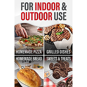 𝗣𝗶𝘇𝘇𝗮 𝗣𝗲𝗲𝗹 Pizza Turning Peel [12 Inch with Pizza Cutter] - Foldable Metal Pizza Spatula for Oven and Grill Stone, Professional Pizza Peel Aluminum Paddle for Pizza, Bread, Cookies