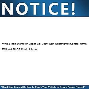 Detroit Axle - 4 Front Ball Joints for Ford F-150 F-250 Expedition Lincoln Navigator Upper and Lower Ball Joints Replacement