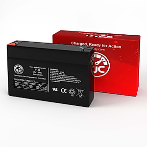 AJC Battery Compatible with Leoch DJW6-1.2 6V 1.3Ah Sealed Lead Acid Battery