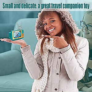 Retro Video Games Console for Kids Adults Built-in 308 Classic Electronic Game 3.0'' Screen Mini TV Games Console Support TV Output and USB Charging Birthday Xmas Gift for Boys Girl 4-12 (Blue)