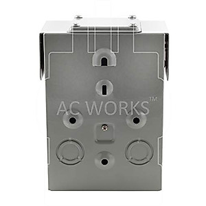 AC WORKS Super Durable Industrial Grade Locking Power Input Inlet (CS6375 50Amp Metal Box)