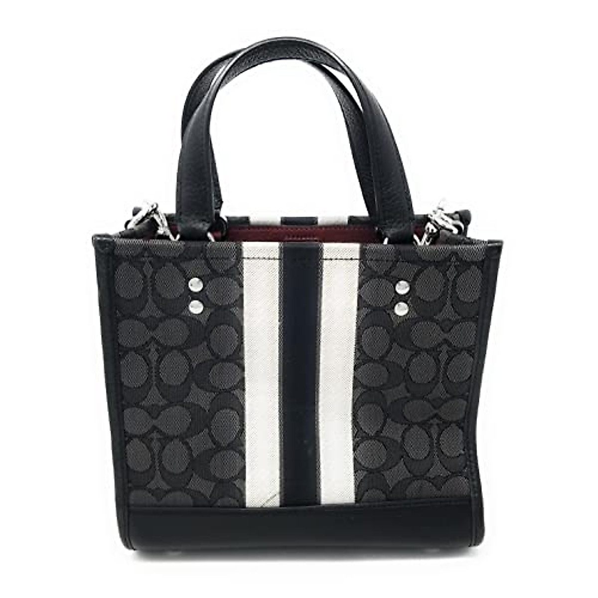 COACH Women's Dempsey Tote 22 (Jacquard - Black - Smoke Black)