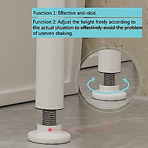 HIIGH 3-Tier Laundry Room Shelf Over The Toilet/Washing Machine Storage Rack, Adjustable Organizer Stand,for Laundry Room,Toilet,Black,White (Color : Black)