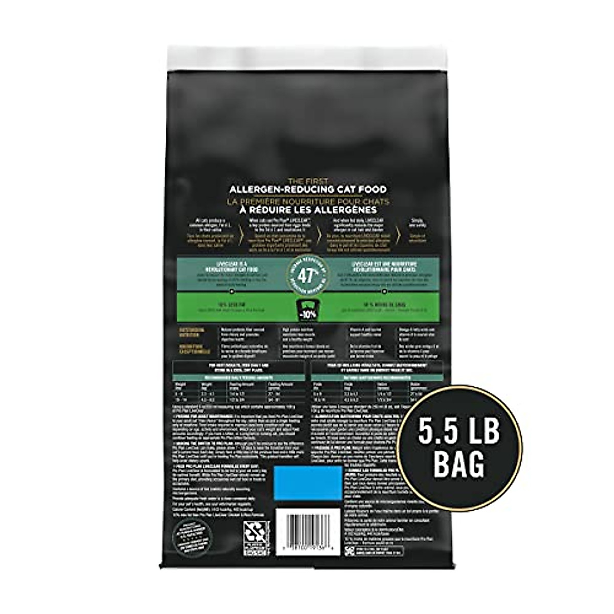 Purina Pro Plan Allergen Reducing, Indoor Cat Food, LIVECLEAR Turkey and Rice Formula - 5.5 lb. Bag